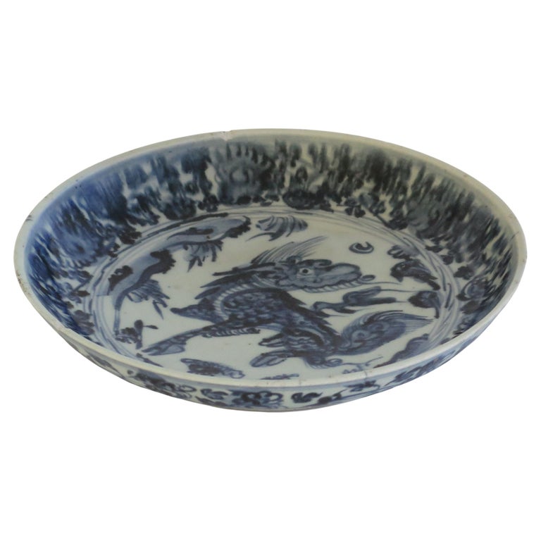 Chinese Porcelain Dish or Deep Plate Blue and White, Ming Wanli circa ...