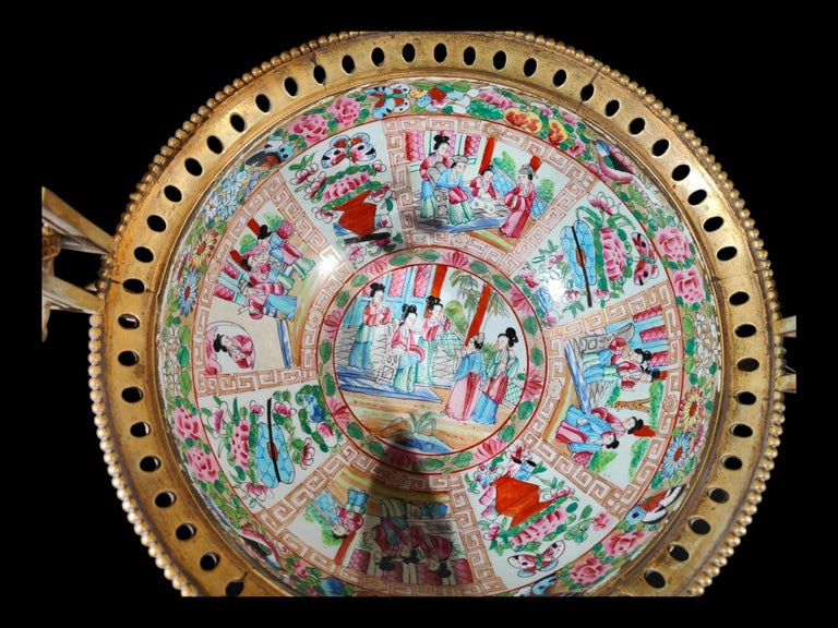 Chinese Porcelain Punch Bowl 19th Century For Sale at 1stDibs