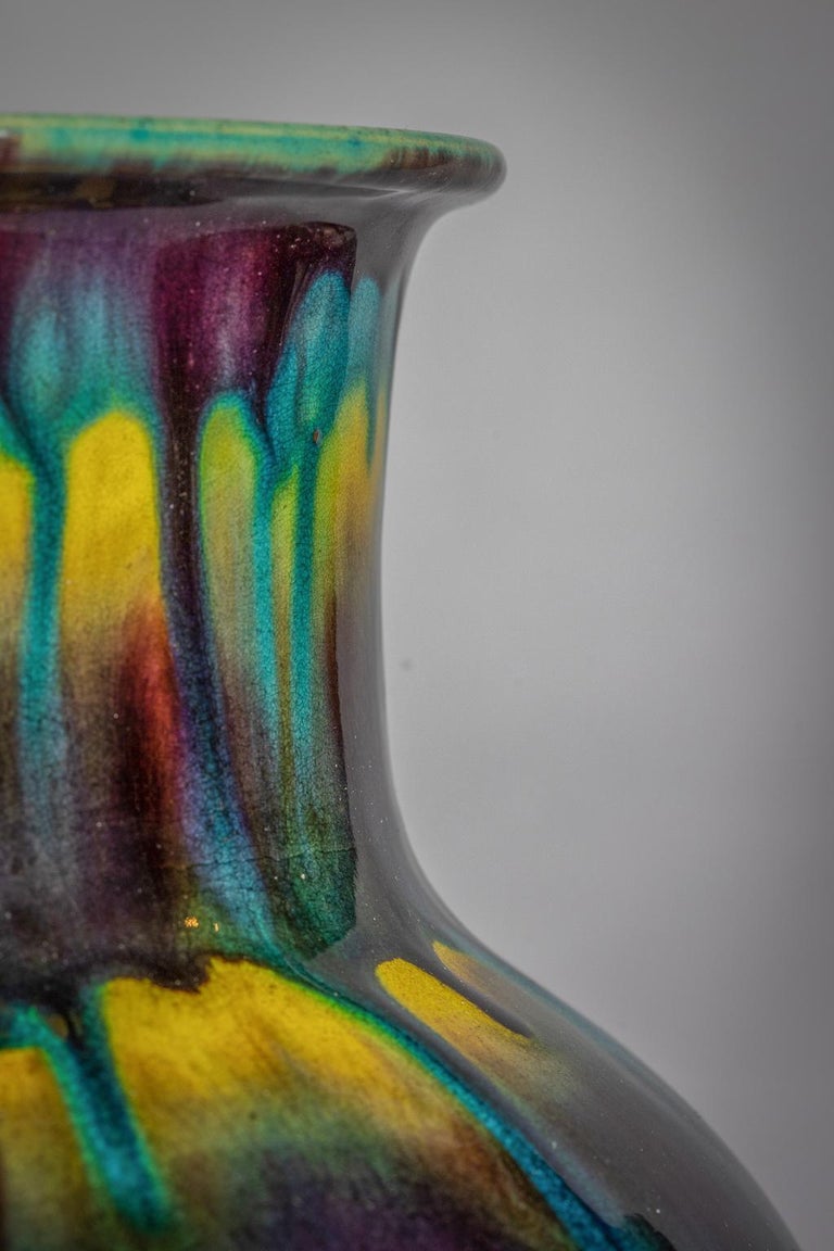 Chinese Porcelain Splash Glazed Vase, Circa 1800 For Sale at 1stDibs