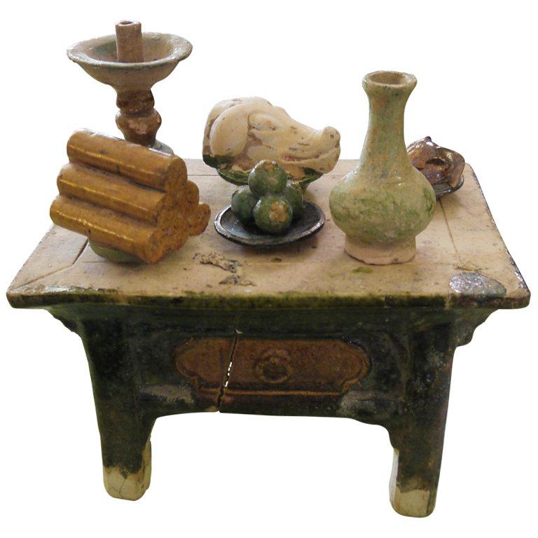 Chinese Pottery Table For Sale at 1stDibs