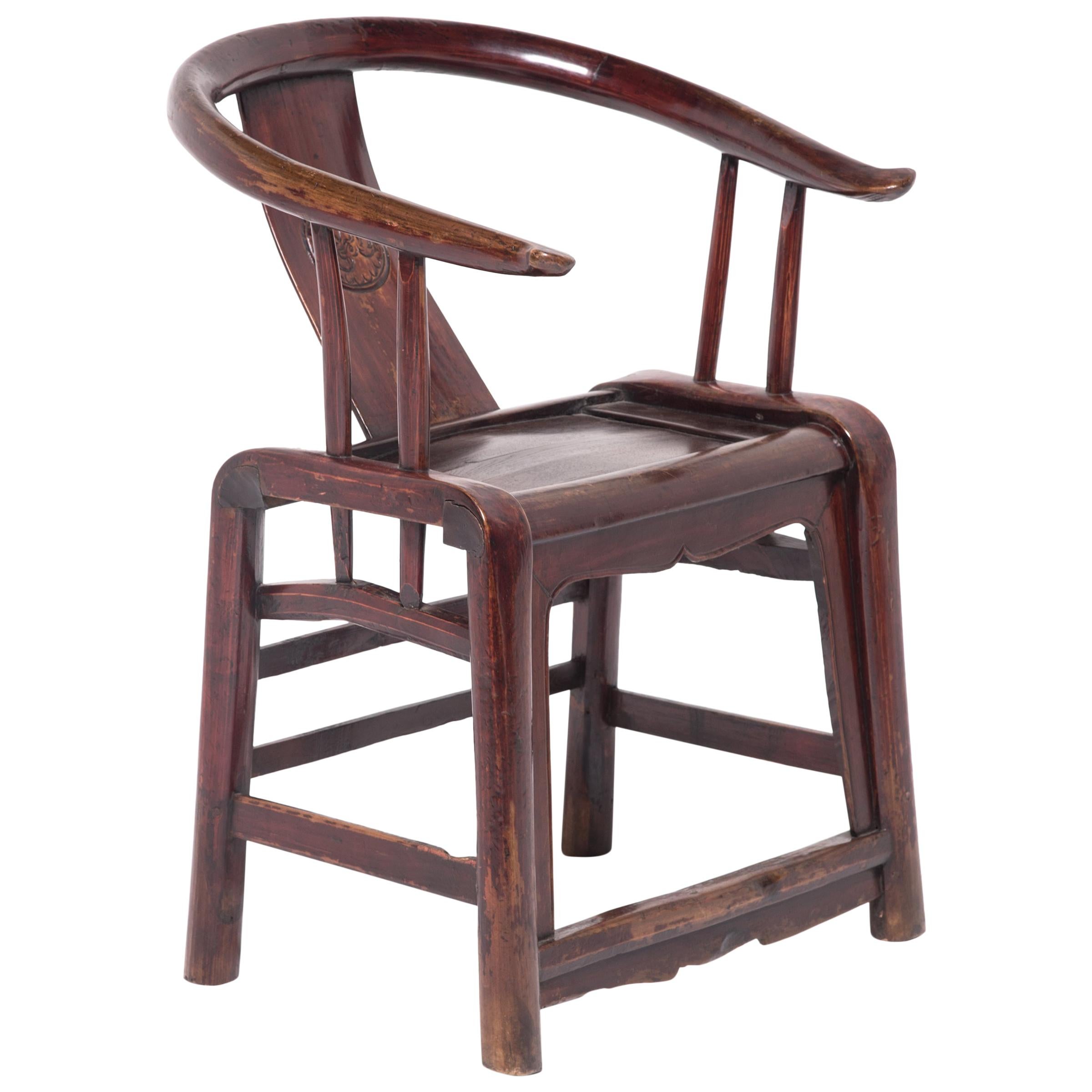Chinese Provincial Round Back Chair, circa 1850 at 1stDibs