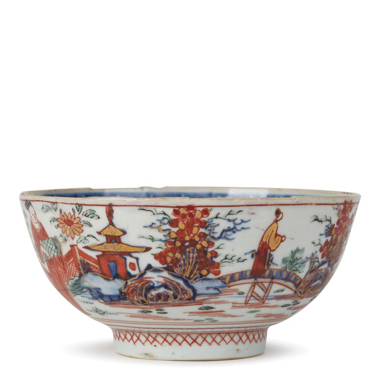Chinese Qianlong Overdecorated Bowl, 18th Century at 1stDibs