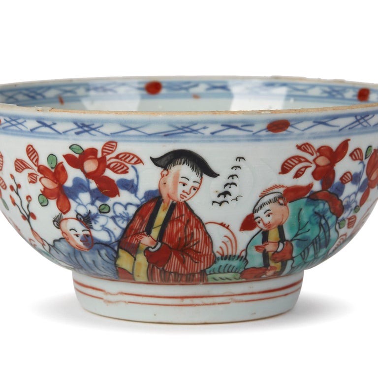 Chinese Qianlong Overdecorated Porcelain Bowl, 18th Century at 1stDibs ...