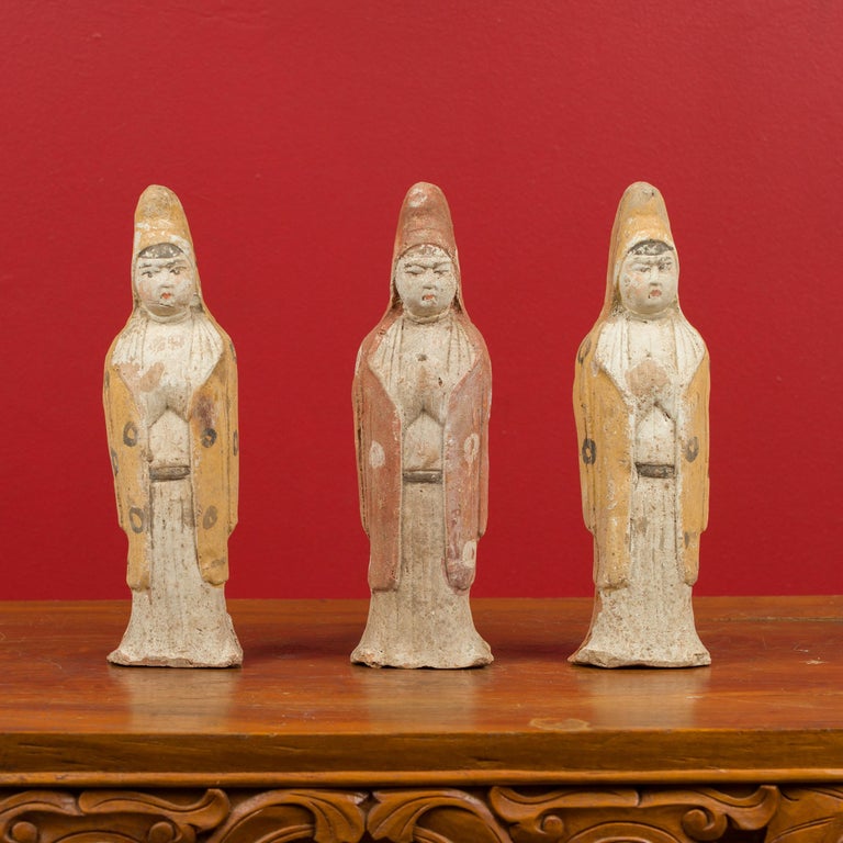 Chinese Qing Dynasty 19th Century Terracotta Priestess with Original ...
