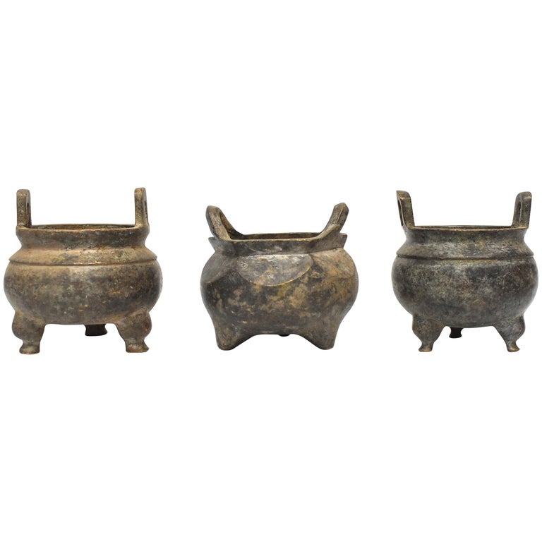 Chinese Antique Censer Set of 3 at 1stDibs