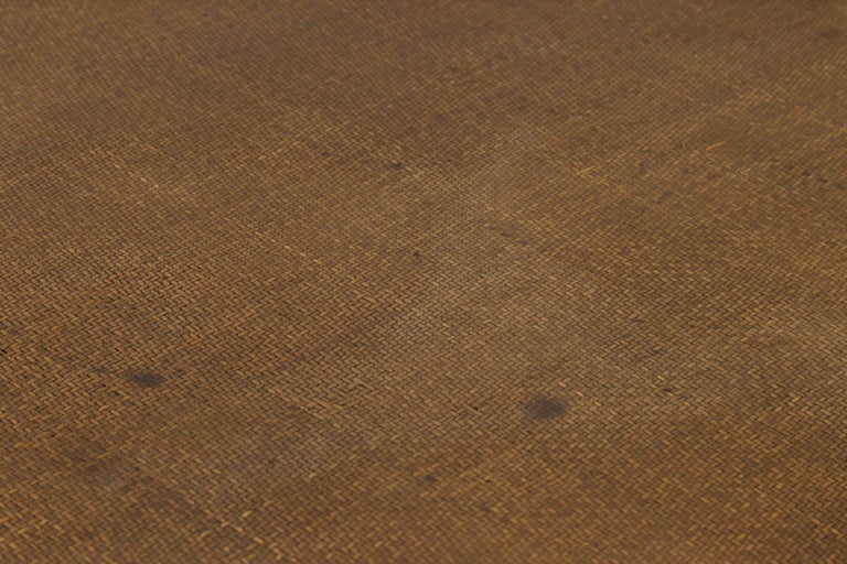 Chinese Qing Dynasty Elm Lohan Bed Coffee Table with Hand-Woven Rattan ...