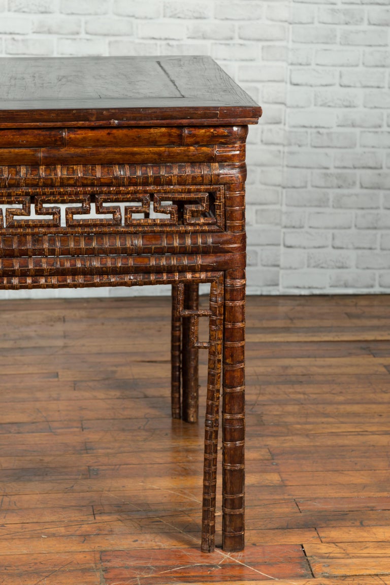 Chinese Qing Dynasty Period 19th Century Bamboo Hall Table with ...