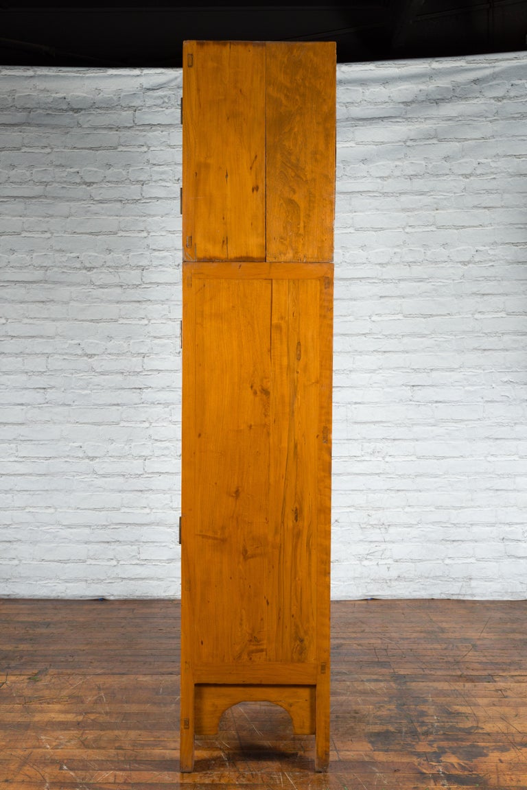 Chinese Qing Dynasty Period Wooden Compound Cabinet with Doors and ...