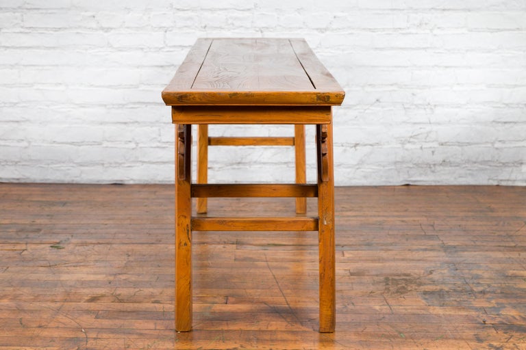 Chinese Qing Dynasty Shandong Altar Console Table with Carved Scrolling ...