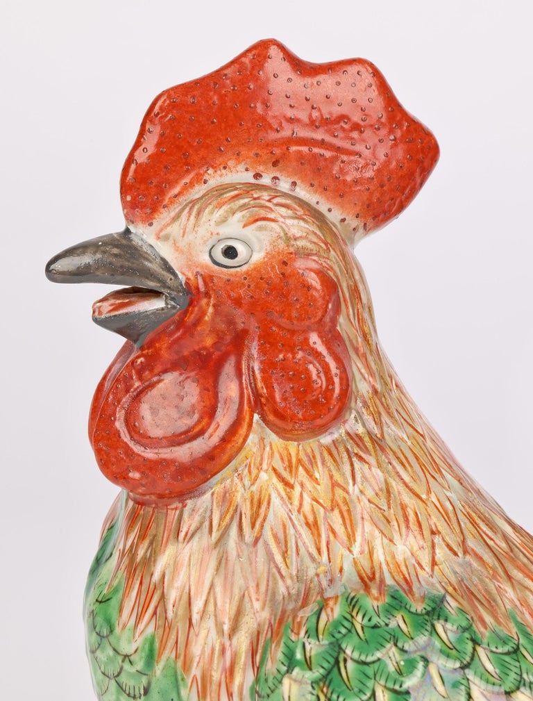 Chinese Qing Porcelain Hand Painted Figure of a Cockerel For Sale at ...
