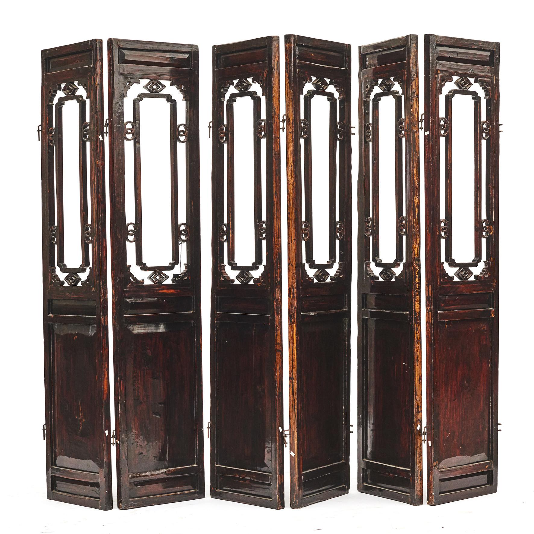 Chinese Qing Six-Panel Screen / Room Divider For Sale at 1stDibs ...