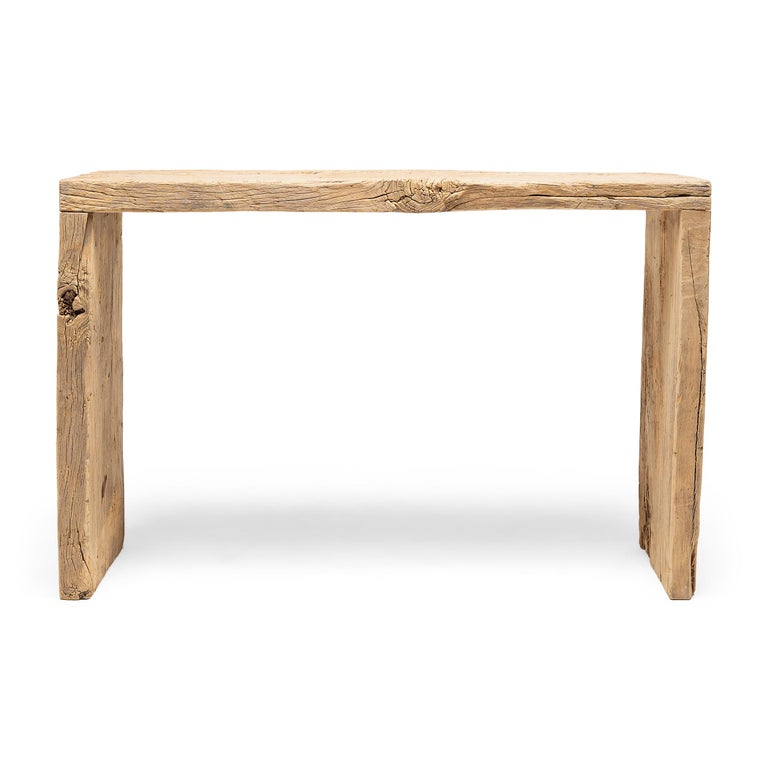 Chinesischer Wasserfall-Tisch aus aufgearbeiteter Ulme im Angebot bei ...