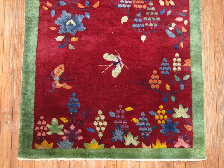 Chinese Red Art Deco Rug For Sale at 1stDibs | red chinese rug
