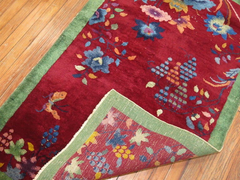 Chinese Red Art Deco Rug For Sale at 1stDibs | red chinese rug