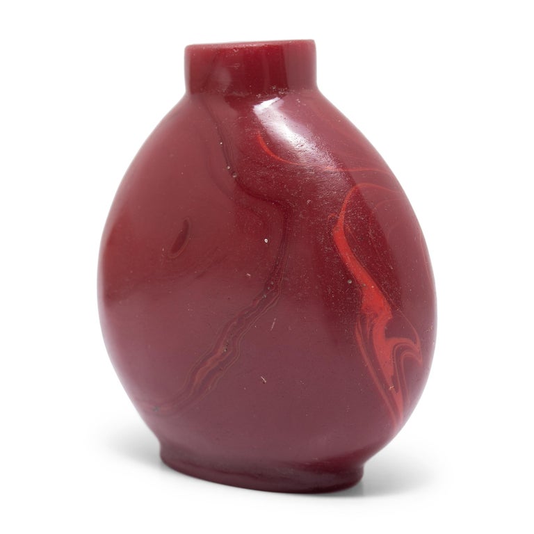 Chinese Red Glass Snuff Bottle For Sale at 1stDibs