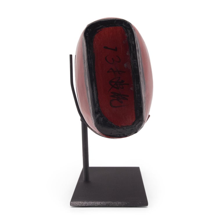 Chinese Red Lacquer Hide Pillow, c. 1850 For Sale at 1stDibs