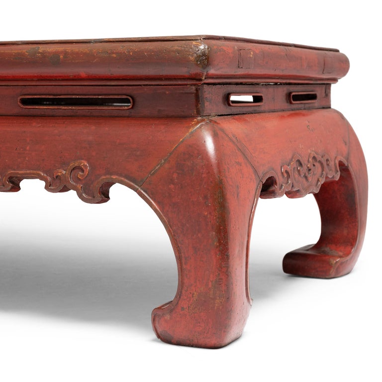 Chinese Red Lacquer Kang Table, c. 1900 For Sale at 1stDibs