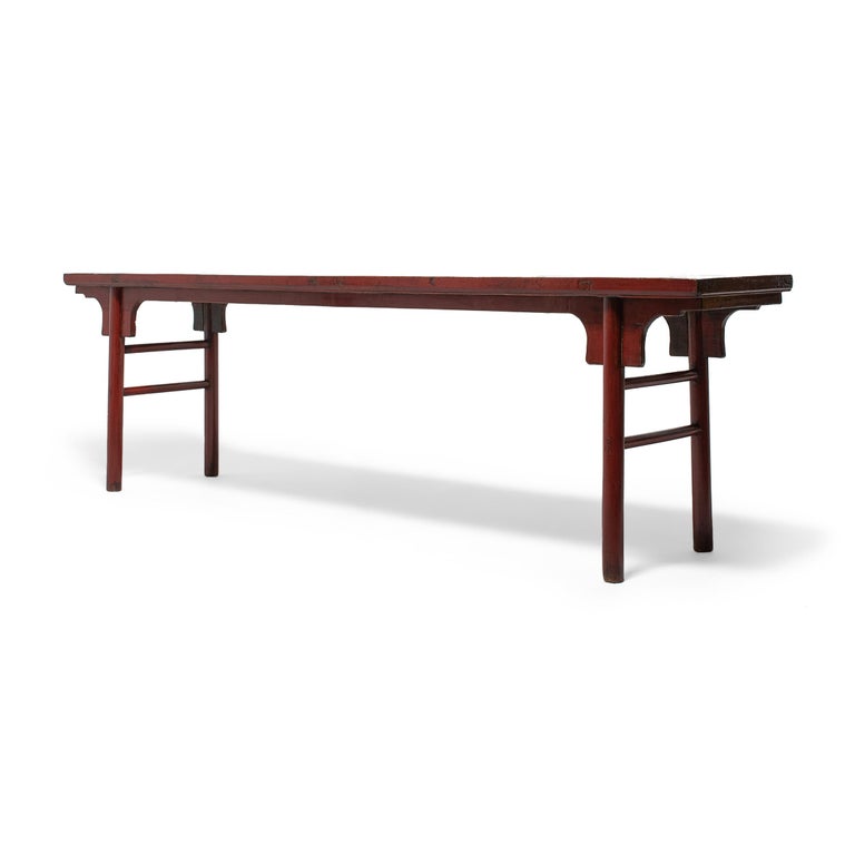 Chinese Red Lacquer Offering Table, c. 1850 For Sale at 1stDibs