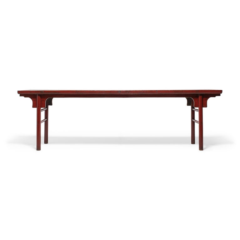Chinese Red Lacquer Offering Table, c. 1850 For Sale at 1stDibs