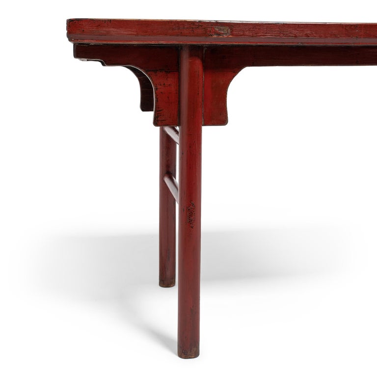 Chinese Red Lacquer Offering Table, c. 1850 For Sale at 1stDibs
