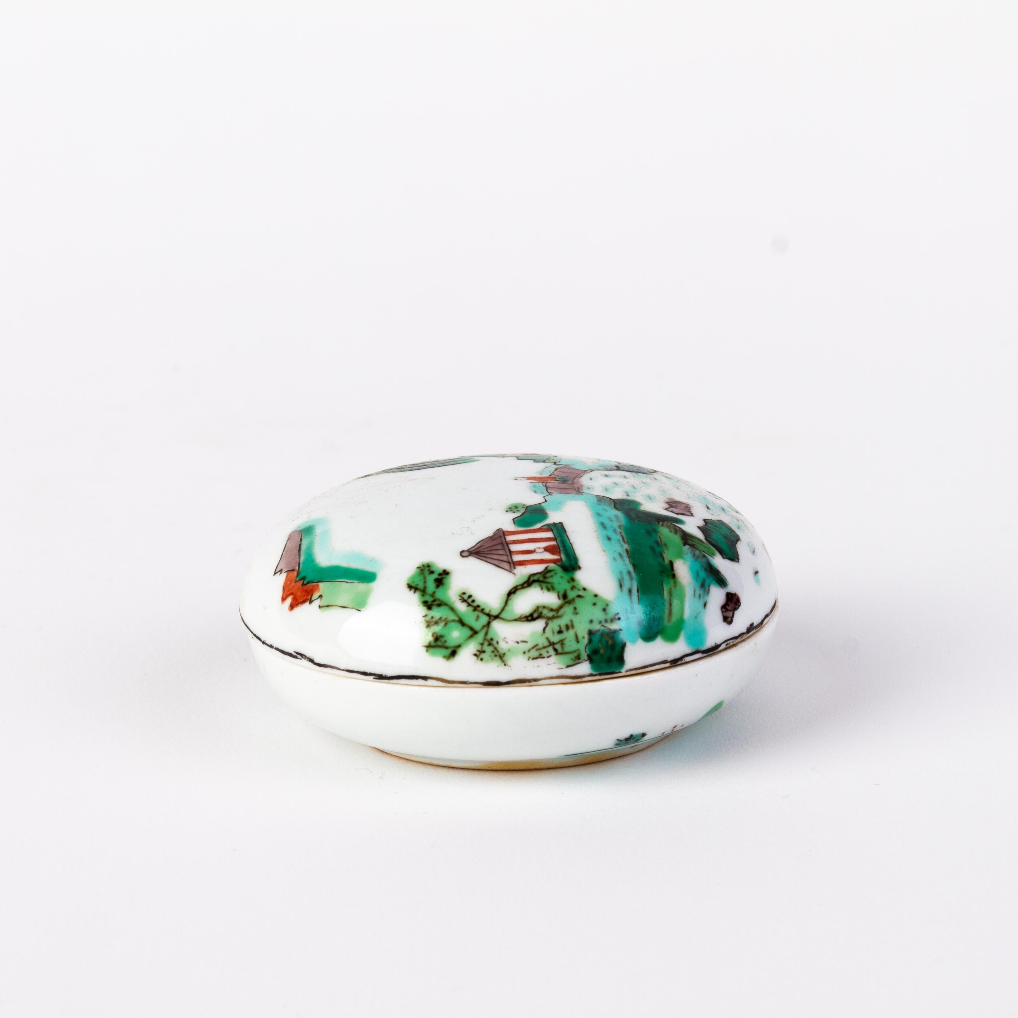 Chinese Republic Period Famille Rose Porcelain Pagoda Landscape Paste ...