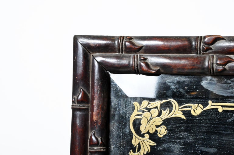 Chinese-Style Solid Rosewood Mirror For Sale at 1stDibs