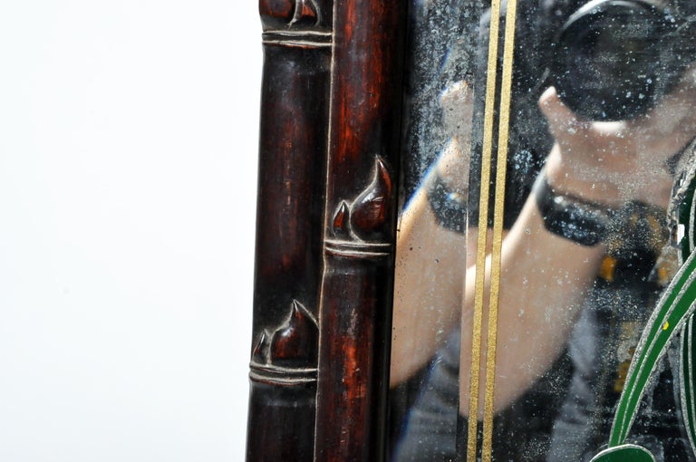 Chinese-Style Solid Rosewood Mirror For Sale at 1stDibs