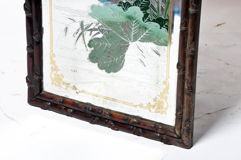 Chinese-Style Solid Rosewood Mirror For Sale at 1stDibs