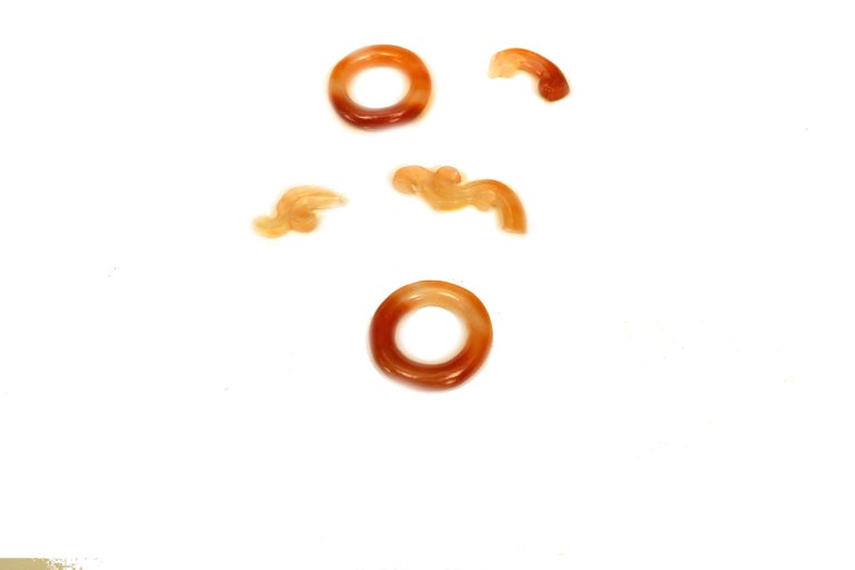 Chinese Rust Agate Carved Teapot with Stand For Sale at 1stDibs