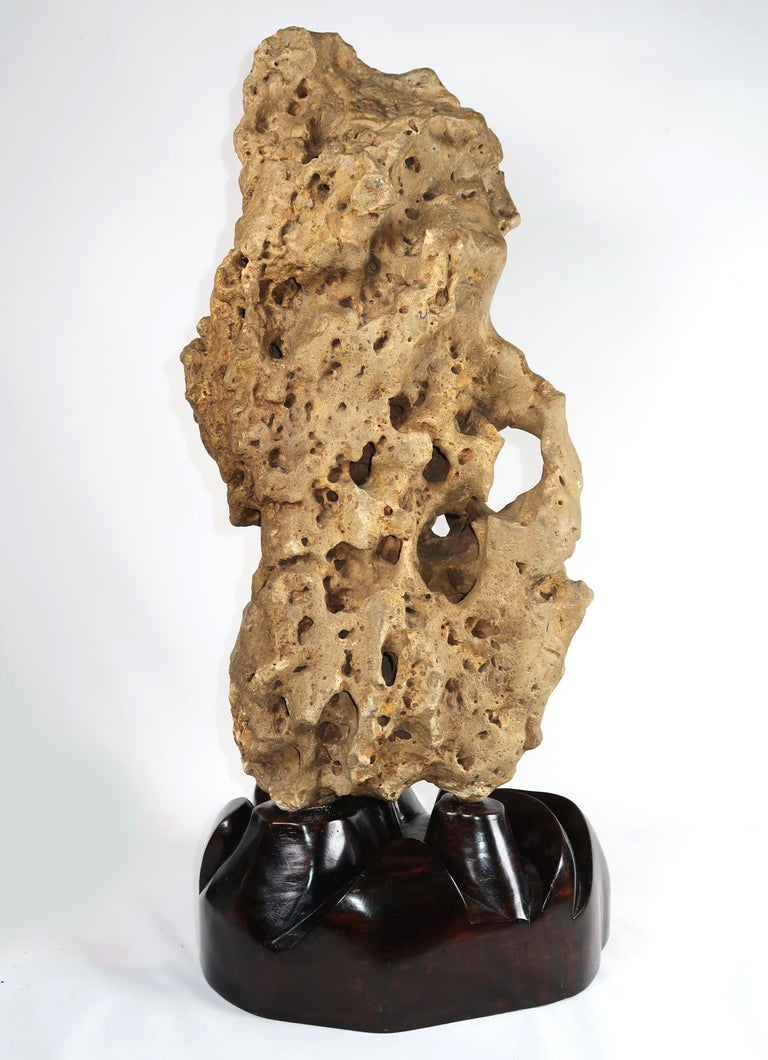 Chinese Scholar Stone Taihu Rock on Stand at 1stDibs