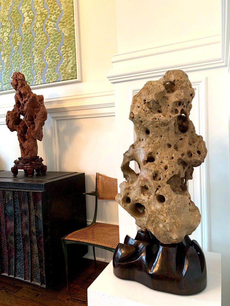 Chinese Scholar Stone Taihu Rock on Stand at 1stDibs