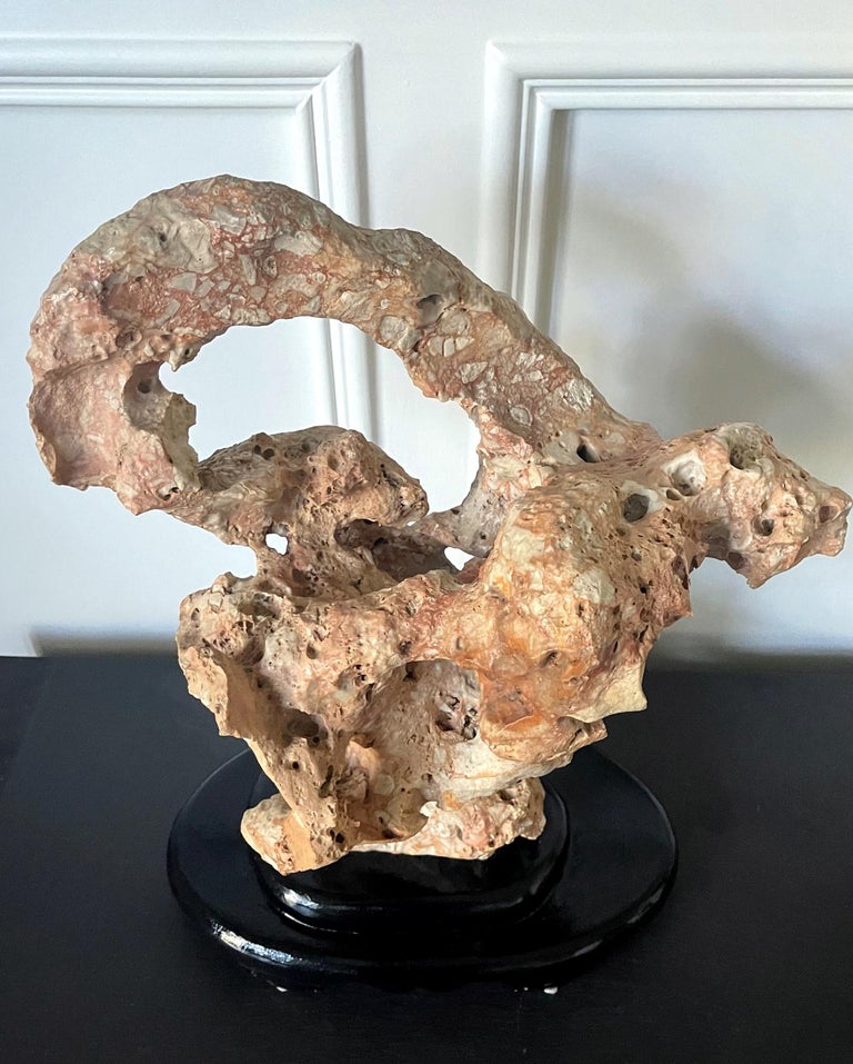 Chinese Scholar Stone Taihu Rock on Wood Stand For Sale at 1stDibs