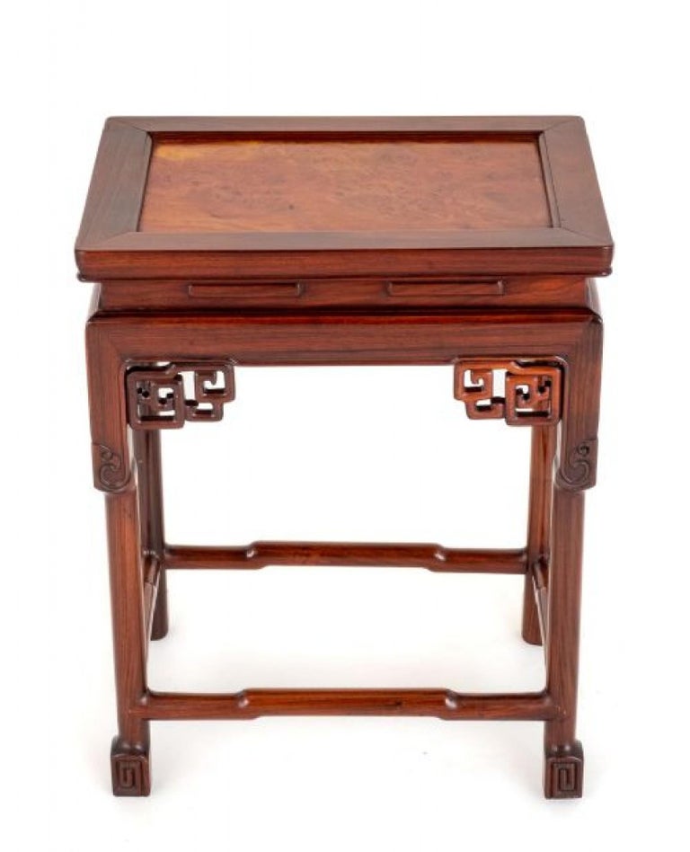 Chinese Side Table Antique Hardwood, 1920 For Sale at 1stDibs