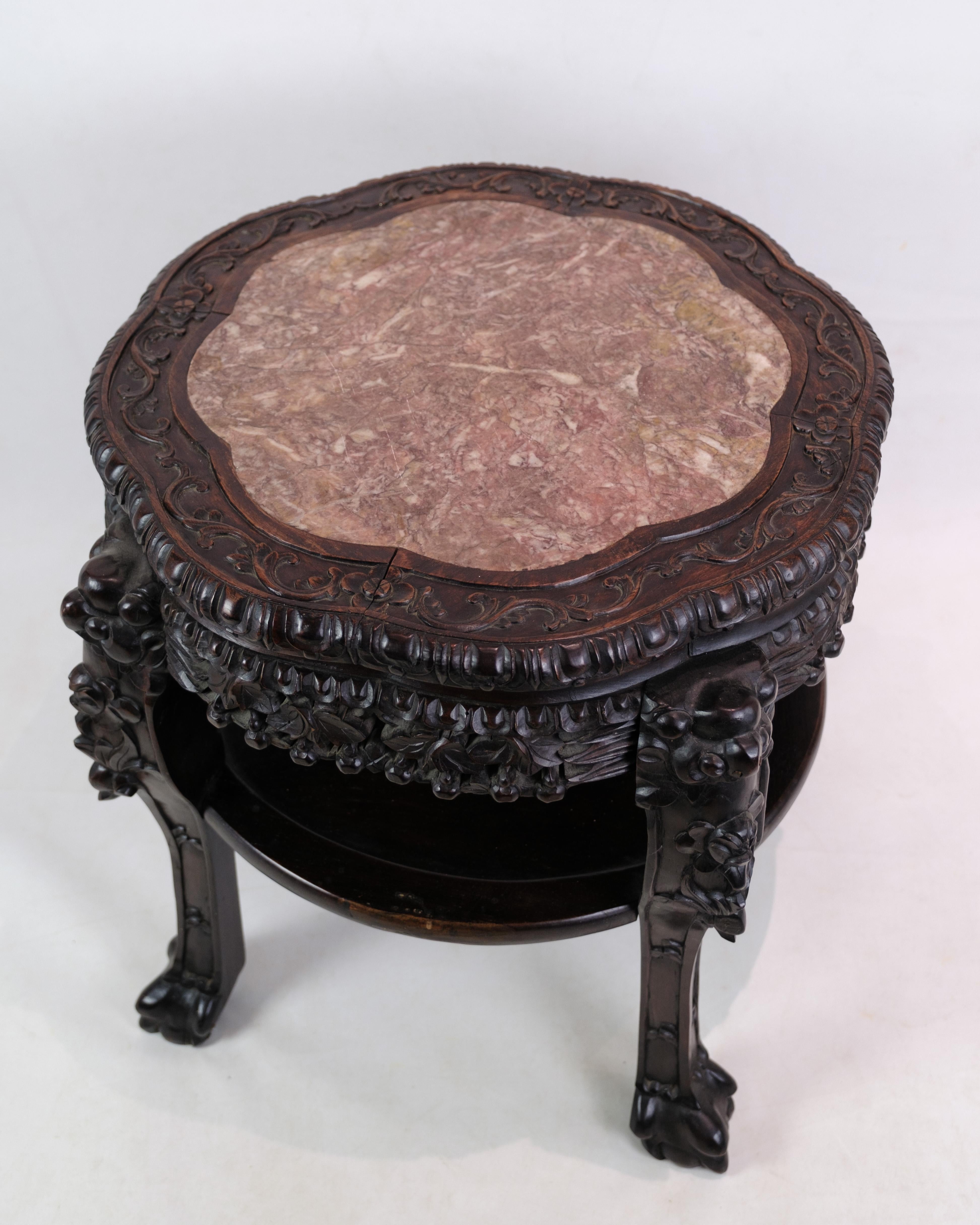 Chinese Side Table, Detailed Cuts, 1920s at 1stDibs
