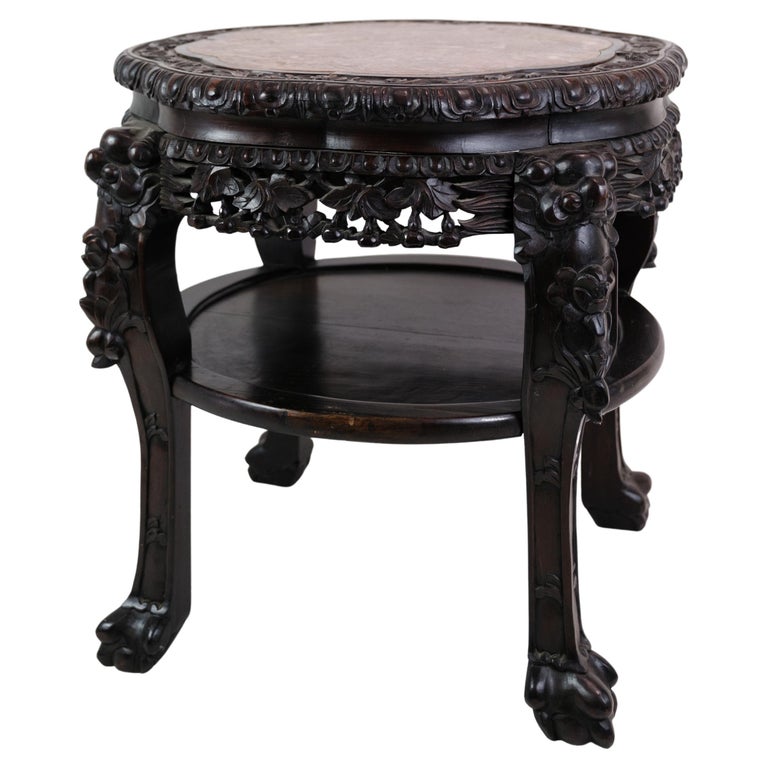 Chinese Side Table, Detailed Cuts, 1920s For Sale at 1stDibs
