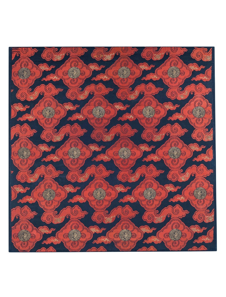 Chinese Silk Cloud-Band Textile with Dragon Roundels, circa 1800-1825 ...