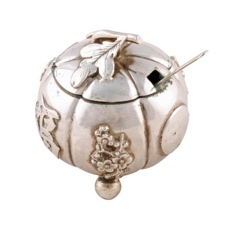 Chinese Silver 3 Piece Condiment Set, 20th Century For Sale at 1stDibs