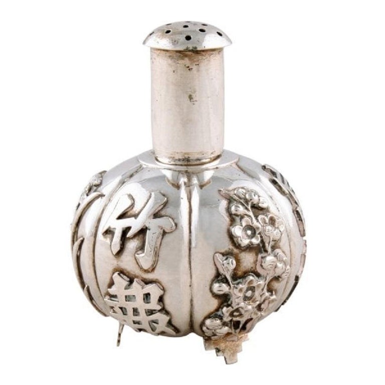 Chinese Silver 3 Piece Condiment Set, 20th Century For Sale at 1stDibs