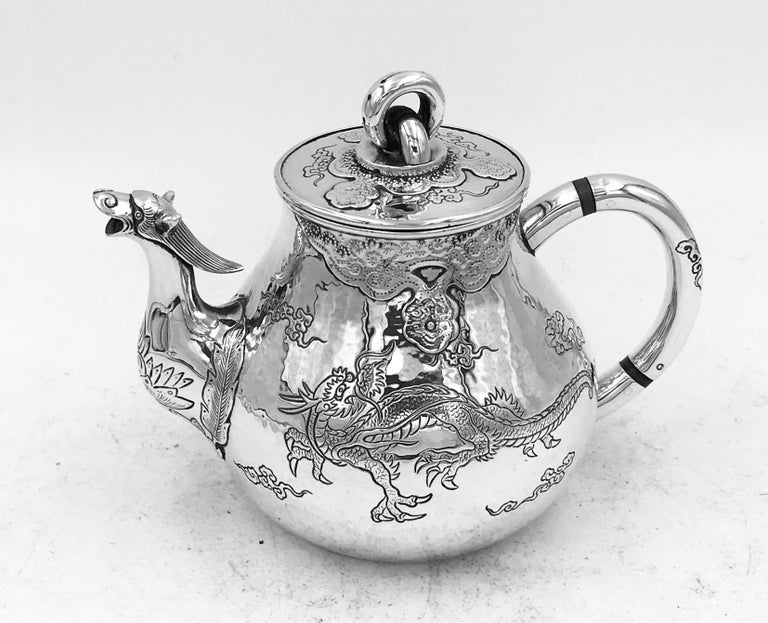 Chinese Silver Teapot For Sale at 1stDibs | eft teapot, china silver teapot
