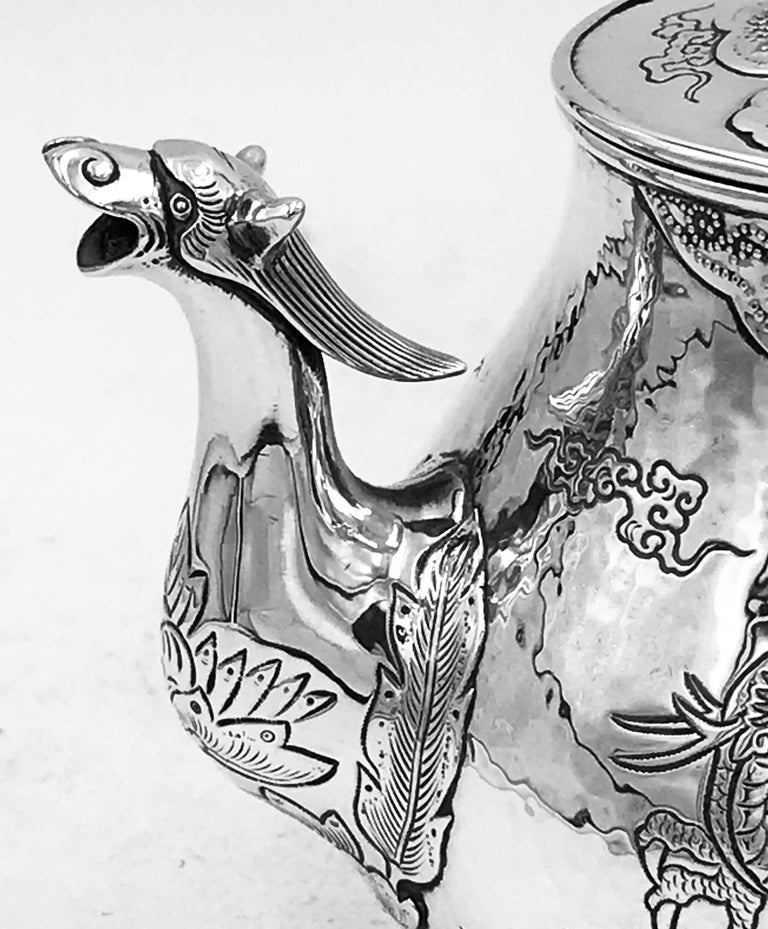 Chinese Silver Teapot For Sale at 1stDibs | eft teapot, china silver teapot