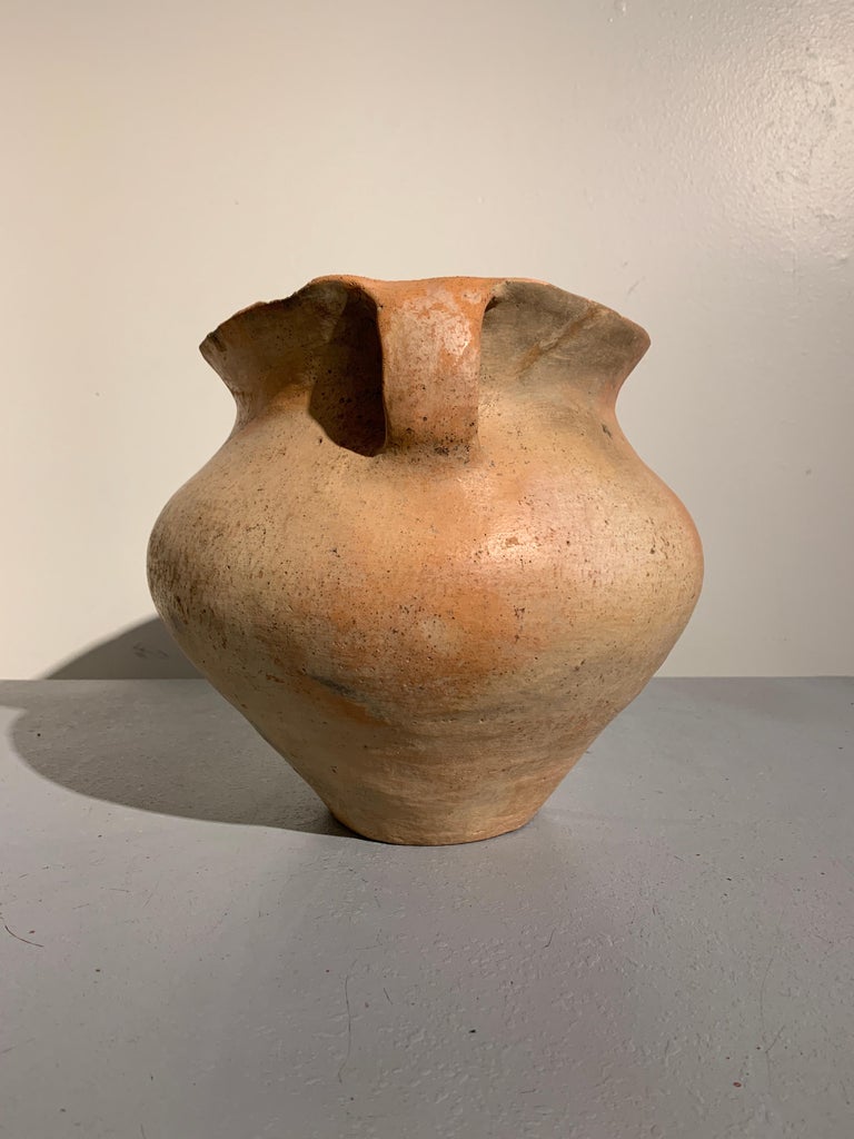 Chinese Siwa Culture Neolithic Burnished Pottery Amphora, circa 1200 BC ...