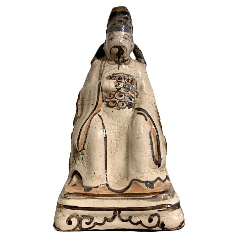 Chinese Small Cizhou Glazed Figure of a Daoist Deity, Song to Ming ...