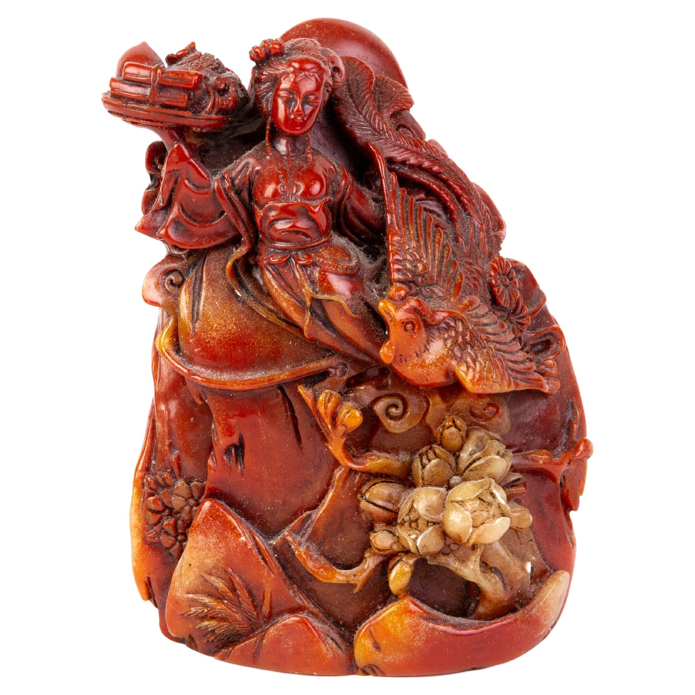 Chinese Qing Dynasty Carved Jade Quanyin Sculpture on Stand 19th ...