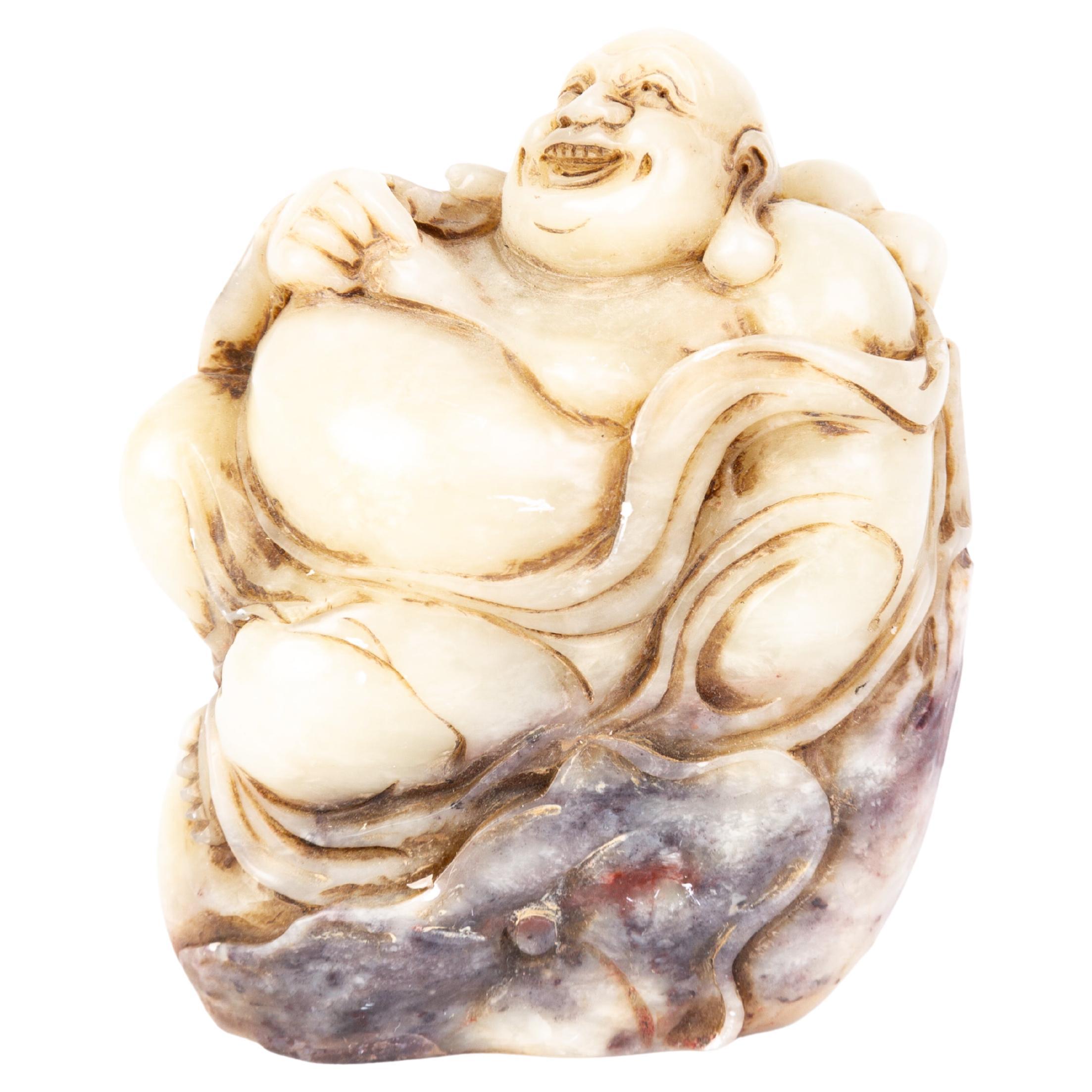 Chinese Soapstone Carving Signed Buddha Desk Seal Sculpture 19th ...
