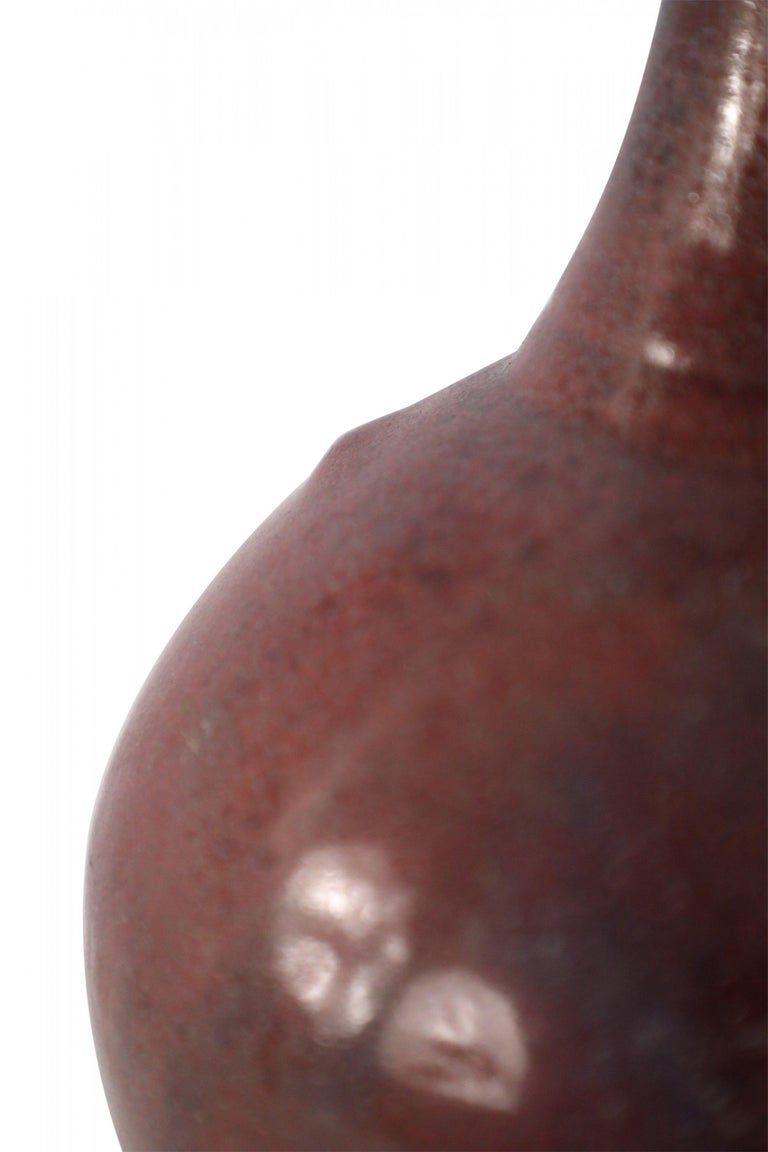 Chinese Speckled Maroon Glazed Porcelain Vase For Sale at 1stDibs