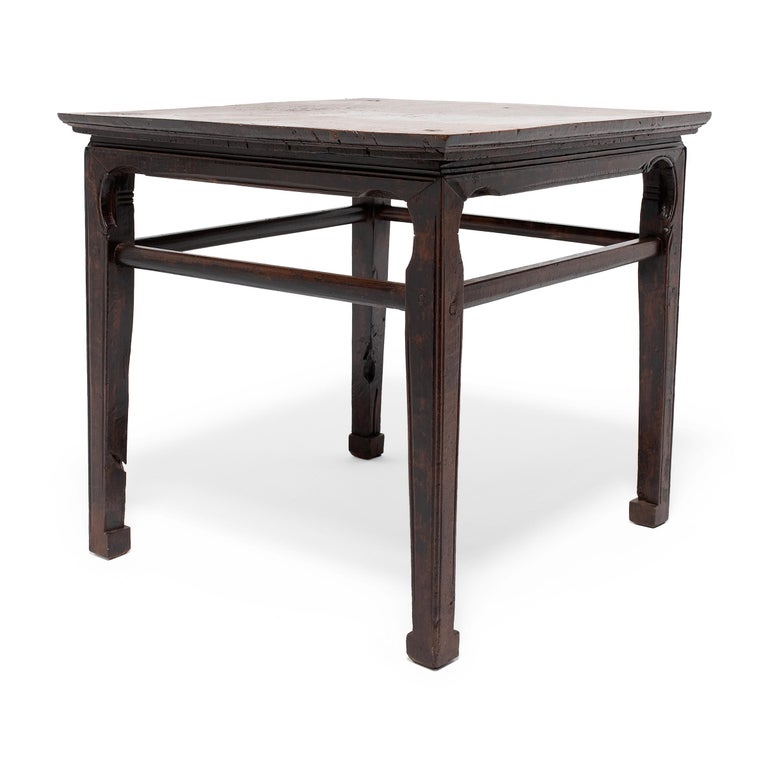 Chinese Square Burlwood Table, c. 1850 For Sale at 1stDibs