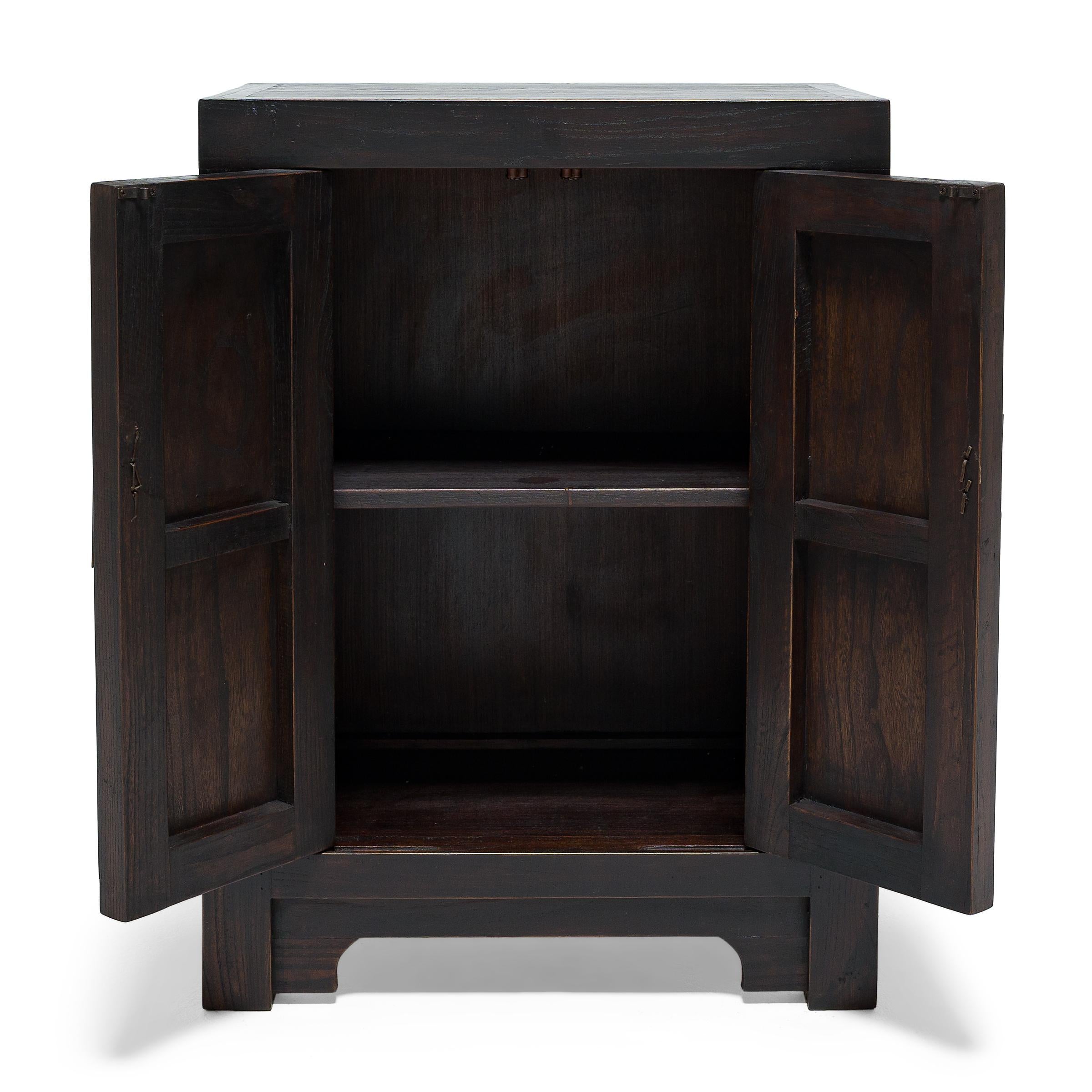 Chinese Square Corner Locking Cabinet For Sale at 1stDibs