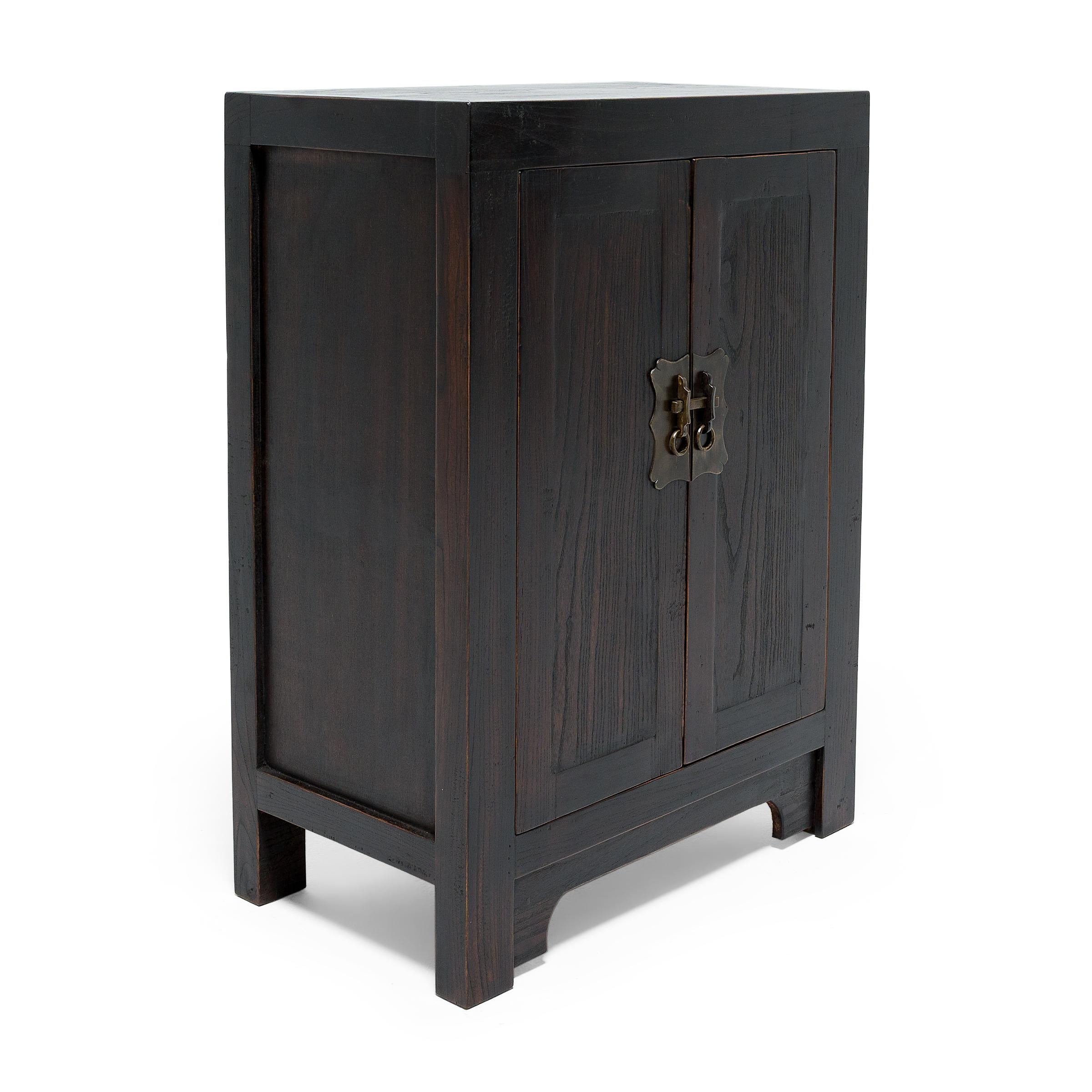 Chinese Square Corner Locking Cabinet For Sale at 1stDibs
