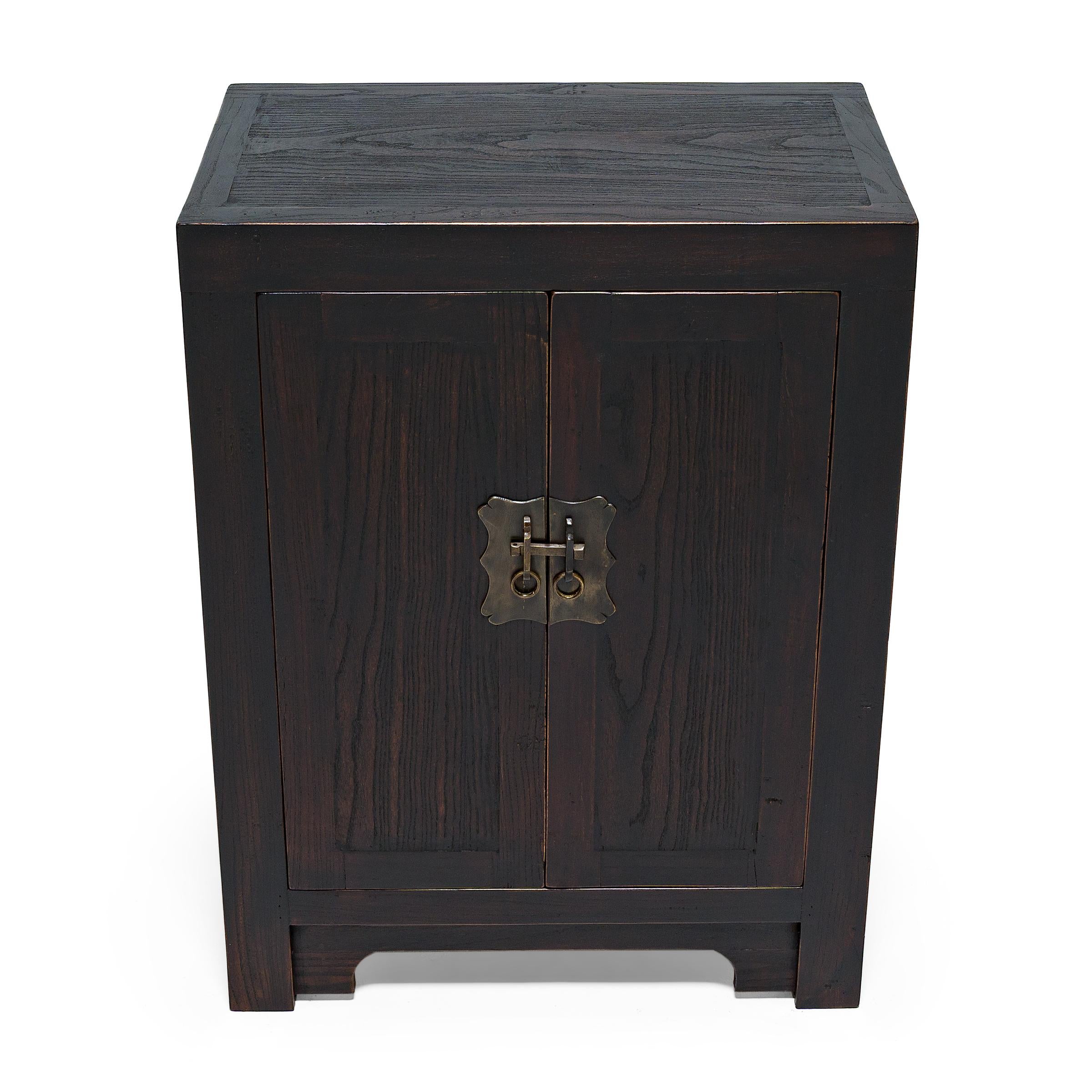 Chinese Square Corner Locking Cabinet For Sale at 1stDibs