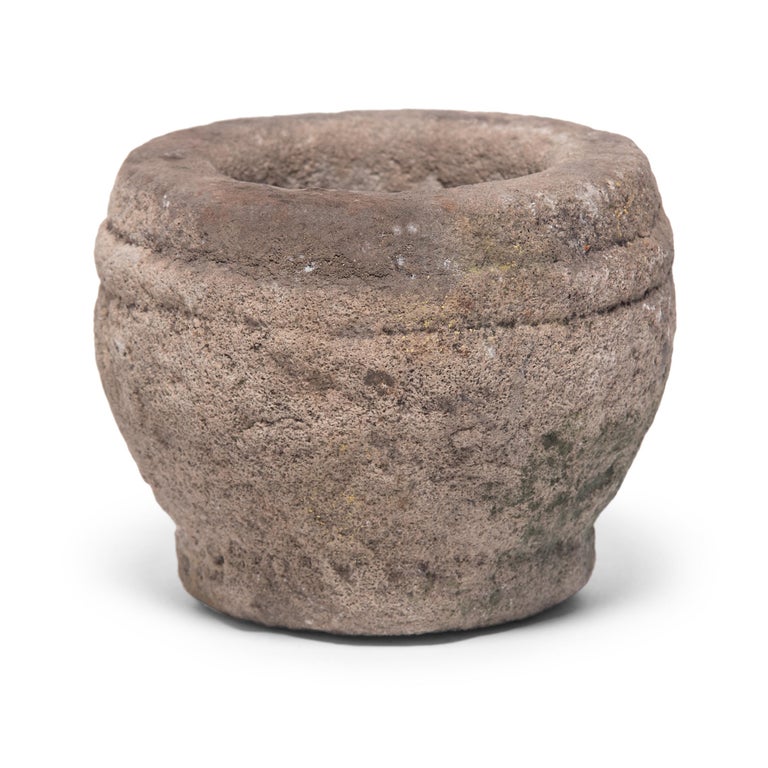 Chinese Stone Garlic Mortar, circa 1900 at 1stDibs